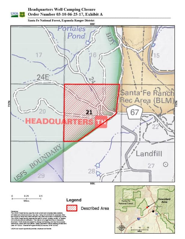 Santa Fe Forest extends closure at Headquarters Well camping area ...
